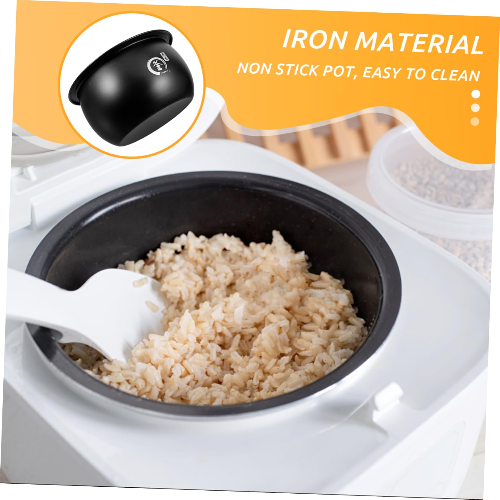 Cabilock Rice Cooker Liner Non-stick Rice Cooker Pot Electric Cooker Inner Pot Rice Cooker Inner Pot Electric Cooker Accessory Cooking Supply Electric Cooker Liner Kitchenware Multi-use Pot