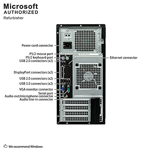 Dell Optiplex 7010 Tower Desktop Computer, Intel i7-3770 Upto 3.9GHz, HD Graphics 4000 4K Support, 32GB RAM, 1TB SSD, DisplayPort, HDMI, DVD, AC Wi-Fi, Bluetooth - Windows 10 Pro (Renewed)