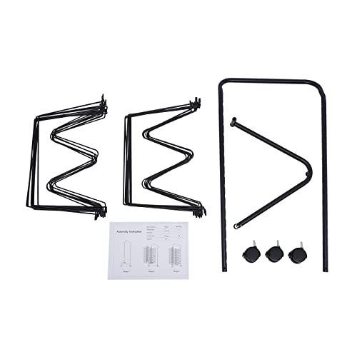 DNYSYSJ Art Drying Rack for Classroom, Paint Drying Rack Art 16 Shelves Metal Artwork Storage Display Rack with Wheels (Black)