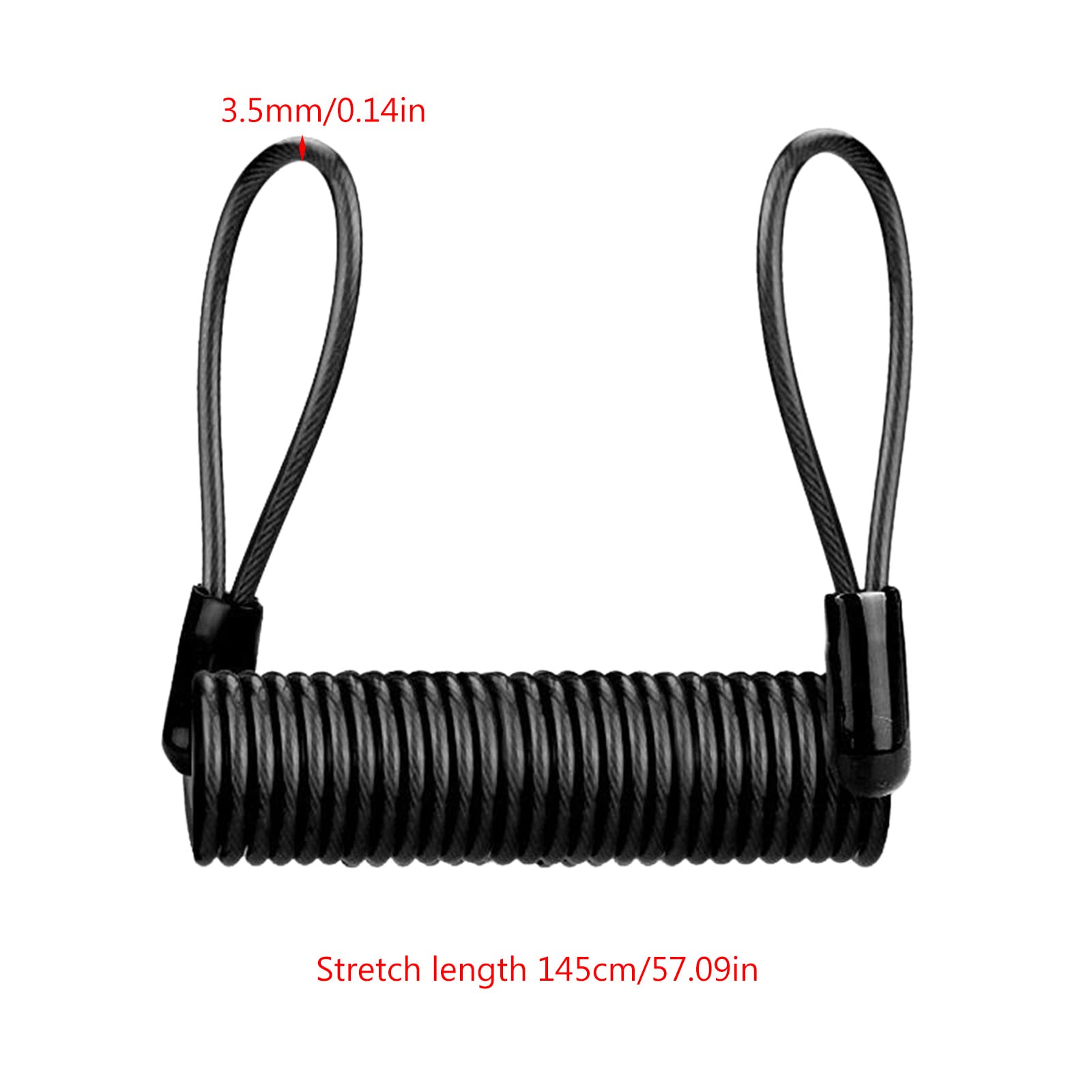 Bike Bicycle Security Cable Anti-Theft Safety Steel Wire Rope Spring Cable Bike Bicycle Lock Padlock Protection Cable motorcycle reminder cable bike security cable disc lock cable disc lock reminder