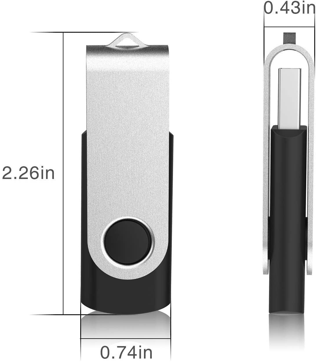 Bulk USB Flash Drive 10 Pack 512MB Flash Drive USB Drive 512 MB Thumb Drive Bulk Flash Drives Swivel Drive USB 2.0 (512MB 10PCS Black)