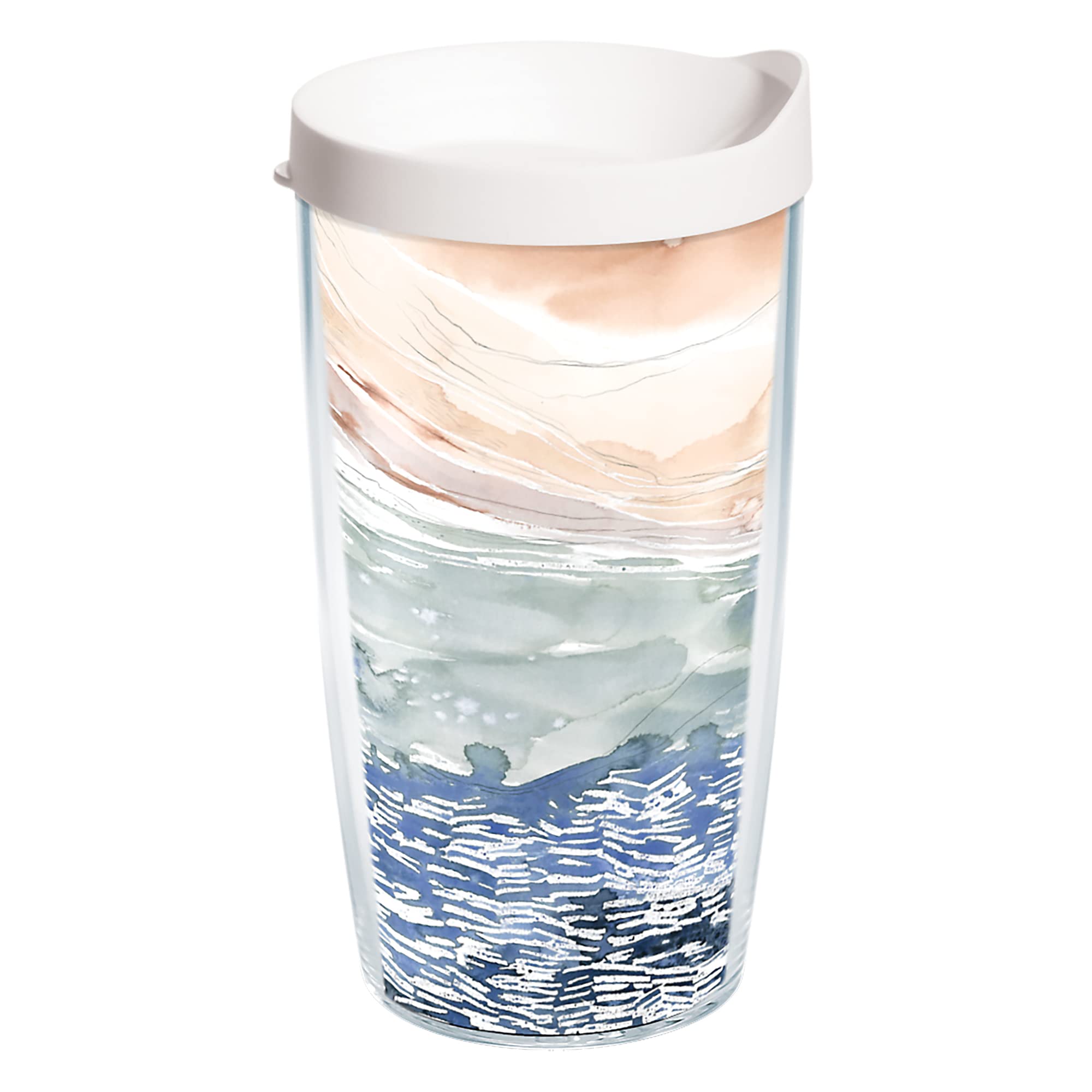 Tervis Kelly Ventura Drift Made in USA Double Walled Insulated Tumbler Travel Cup Keeps Drinks Cold & Hot, 16oz, Classic