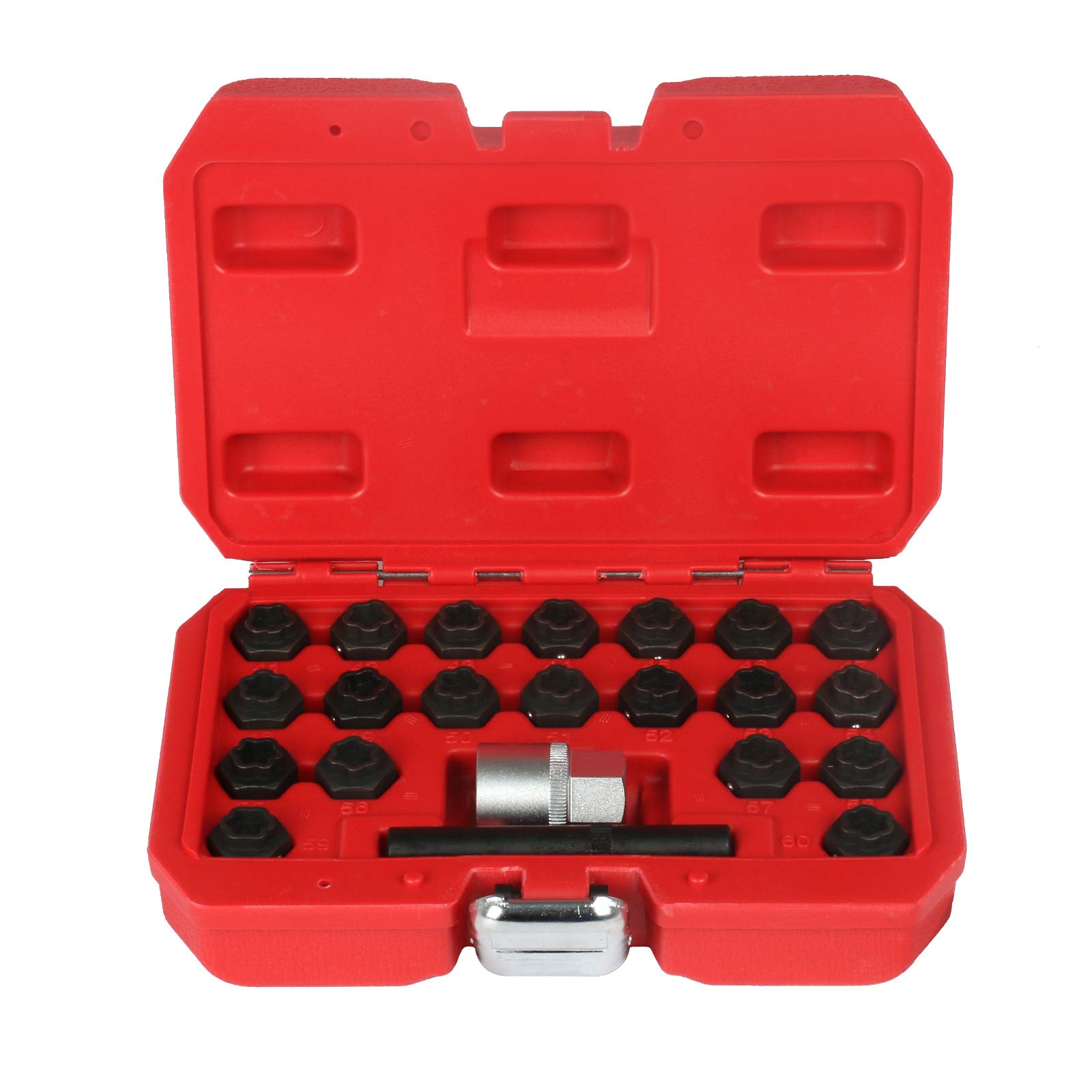 BELEY 22pcs Wheel Lock Key Removal Kit Compatible with BMW Series, Wheel Anti-Theft Lock Lug Nuts Screw Remover Socket Tool Set