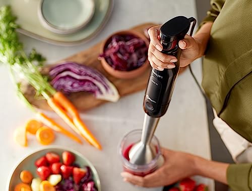 Philips ProMix Viva Collection Handblender, 300W Blending Power, SpeedTouch, On-the-Go Tumbler, Black & Stainless Steel, (HR2629/91)