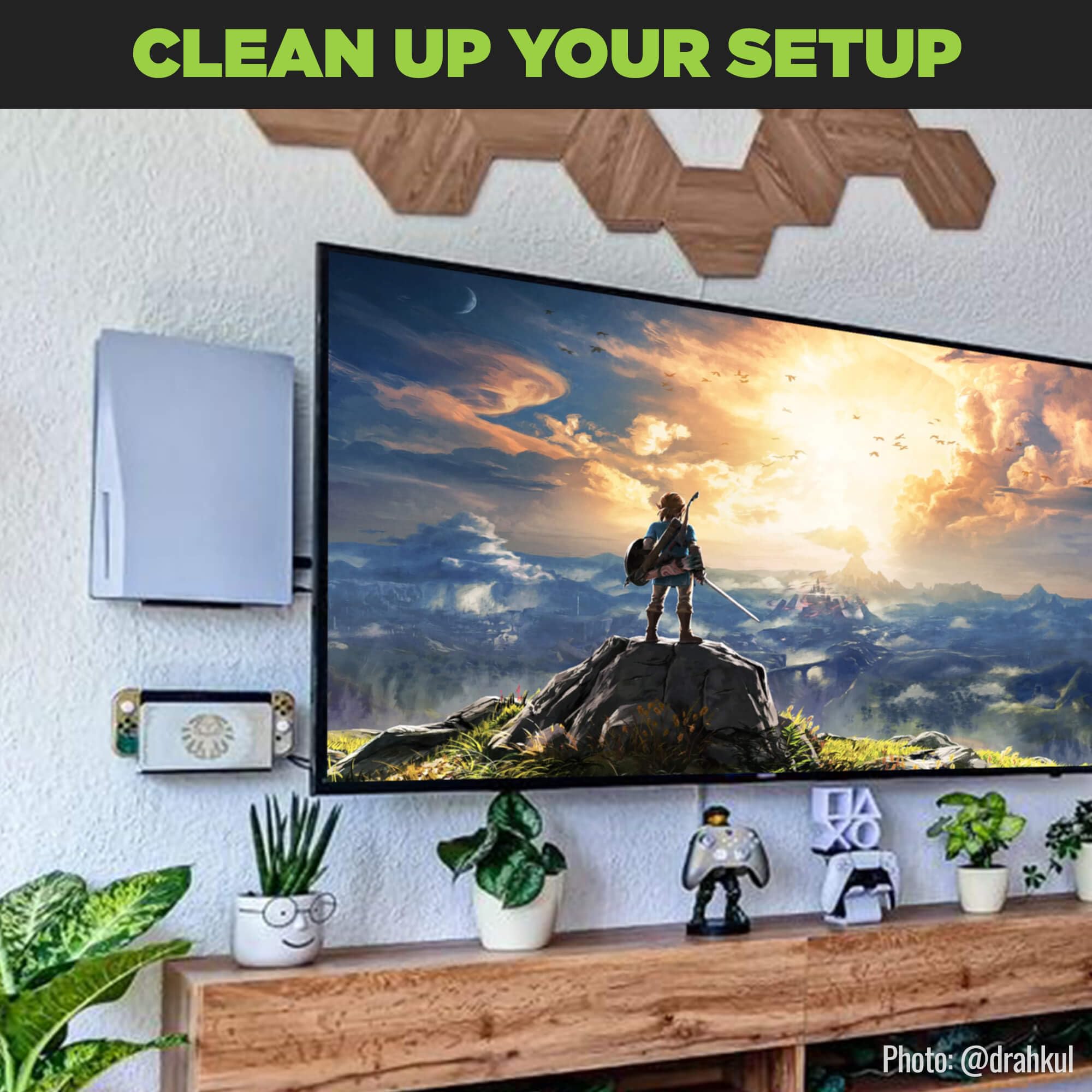 HIDEit Mounts Switch Wall Mount for Nintendo Switch - Made in USA, Steel Mount for Nintendo Switch and Nintendo Switch OLED to Safely Store Your Switch Console