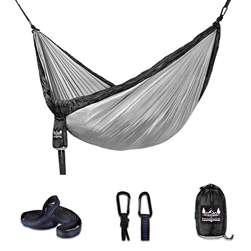 Better Outdoor Supply Camping Hammock - Portable Hammock Single or Double Camping Accessories w/Tree Straps Indoor or Outdoor use/Space Saver Design - Small Family Business