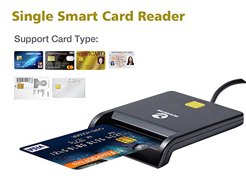 ZOWEETEK CAC Card Reader Military, Smart Card Reader DOD Military USB Common Access CAC, Compatible with Windows, Mac OS and Linux