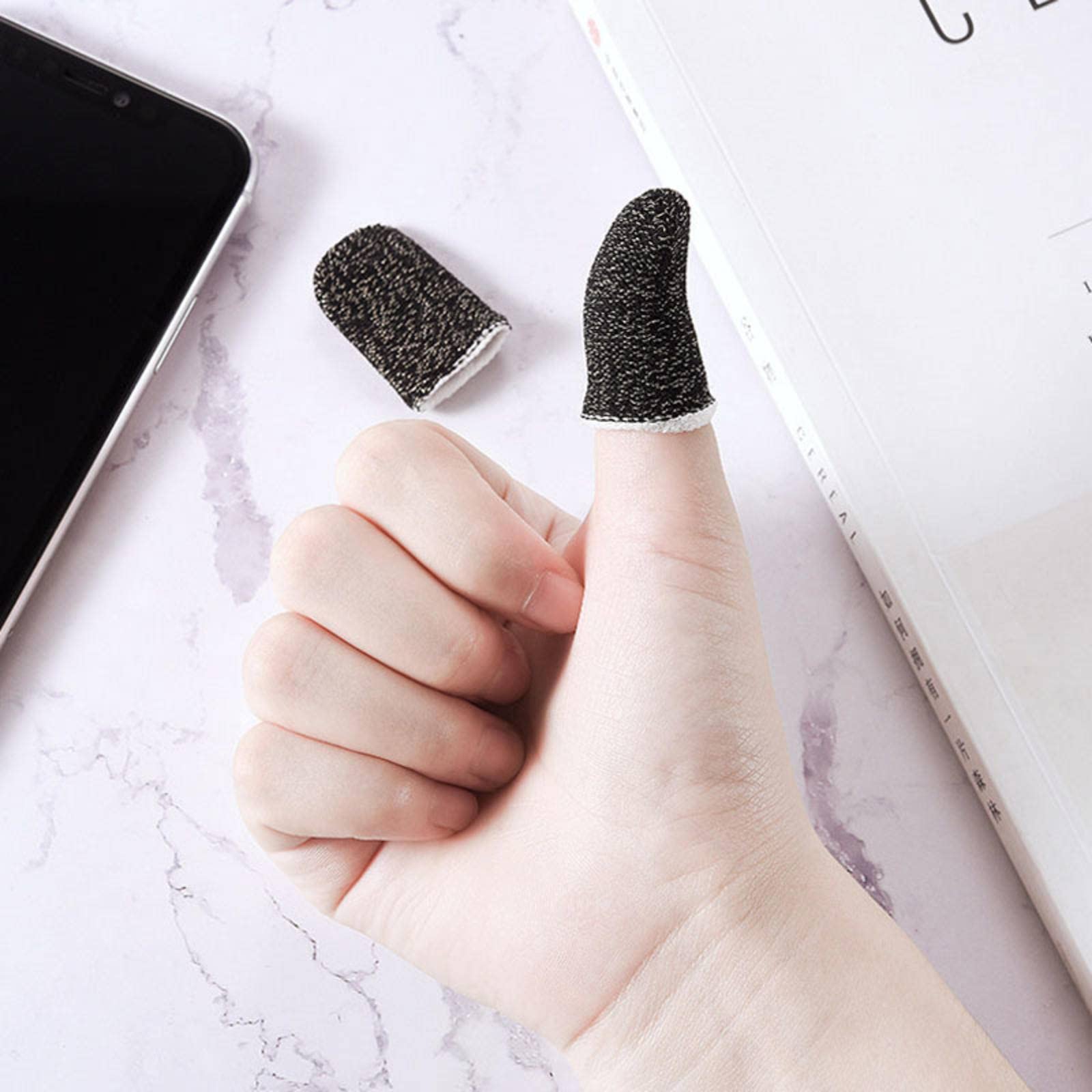NB The Game Fingers Vent The Finger Cover of The Game Touch Panel of The fingertip Phone with Gloves to Prevent The Game Controller Sweat.