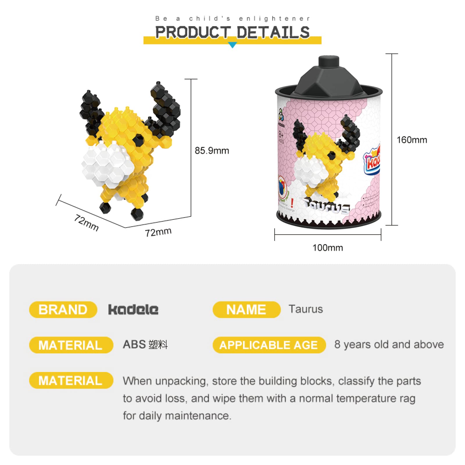 KADELE Animals Toy Building Sets,Extremely Creative and Challenging STEM Building Toys,Educational Toys for Boys and Girls Ages 8 and Up(79 Pieces)
