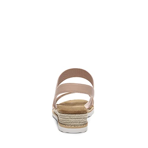 DREAM PAIRS Womens Open Toe Espadrilles Dressy Ankle Straps Wedges Sandals SDPW2310W,Nude Pink,10