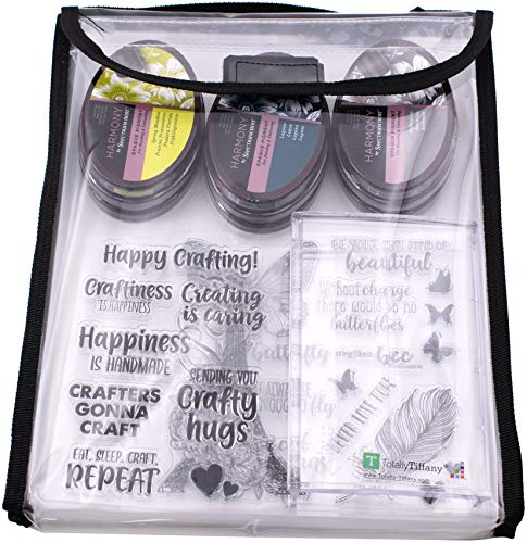 Totally-Tiffany A38 Single-Sided Stamp/Store and Go Bag, 9.5 by 11.5 by 1-Inch, Clear