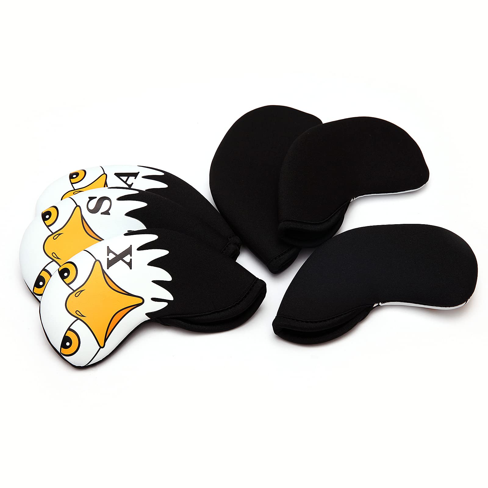 Big Number Neoprene Golf Iron Covers Set - Club Head Covers - Wedge Iron Protective Headcover for Callaway, Ping, Taylormade, Cobra, Mizuno (e)