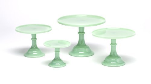 Mosser Glass 12" Footed Cake Plate - Jade
