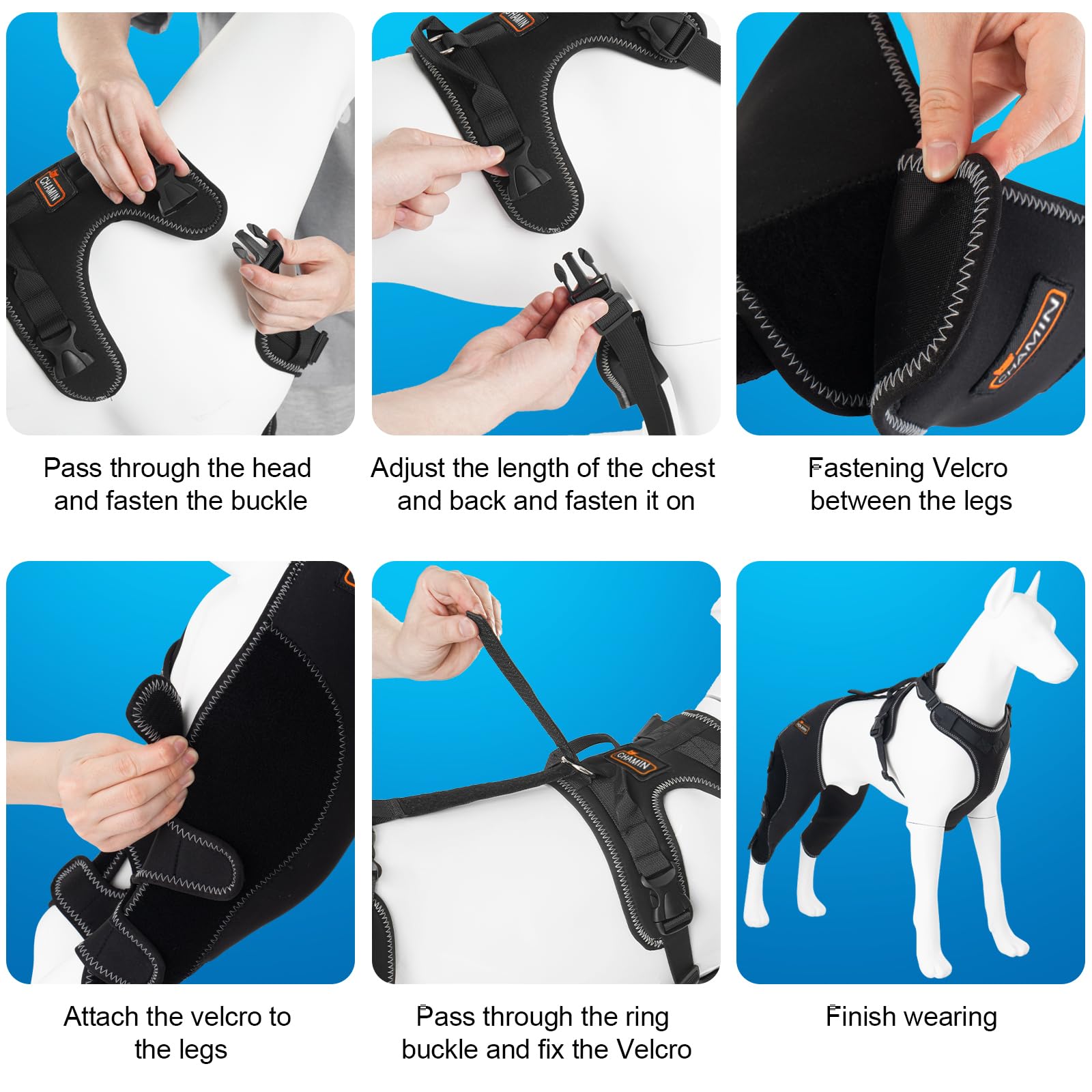 CHAMIN Dog Leg Braces for Hind Leg, Dog Acl Knee Brace Support for Cruciate Ligament Injury,Osteoarthritis, Luxating Patella, Muscle Sore,et(Extra Large)