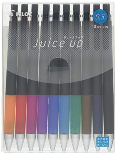 PILOT Knock Gel Ink Extra Fine Ballpoint Pen, Juice Up 03, 10 Color Assorted (LJP200S3-10C)