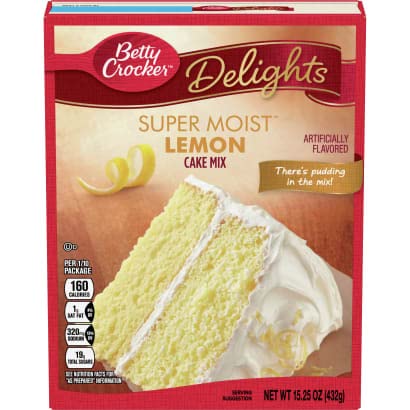 Betty Crocker Lemon Cake mix & 1 Betty Crocker Lemon Frosting| Bonus 1 Happy Home Magnetic Notepad