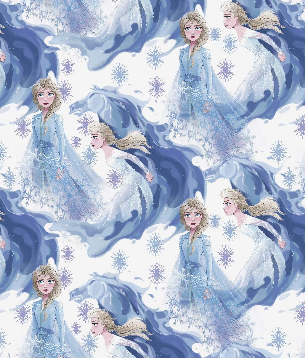 Disney Frozen Cotton Fat Quarter - Elsa in Her Element (Great for Quilting, Sewing, Craft Projects, Throw Pillows & More) 18" x 22" Fat Quarter (Pack of 2)