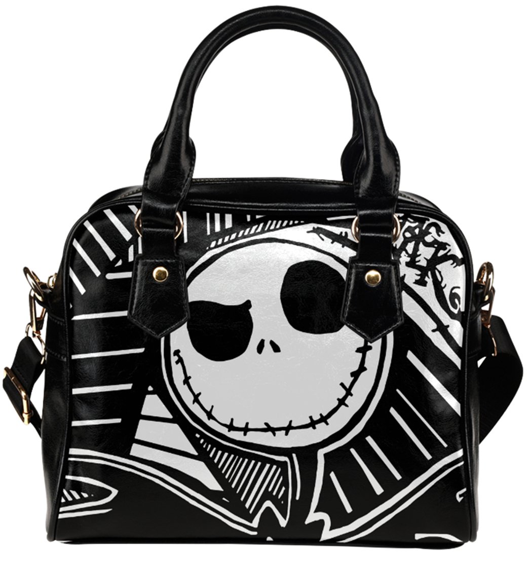 High-grade PU Leather Women Shoulder Handbag Crossbody Bags with Jack Skellington Pattern