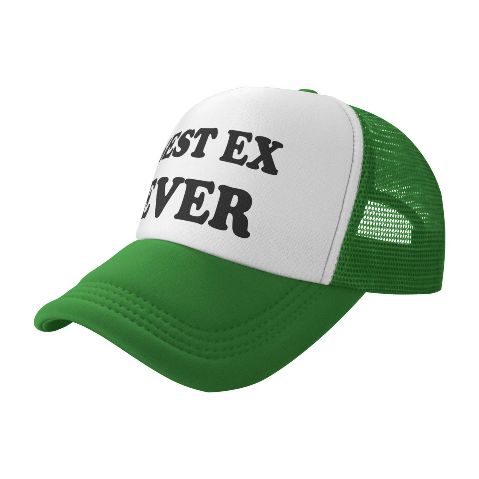 Best EX Ever Funny Hat for Men Snapback Hat Adjustable Baseball Cap Dad Caps Green