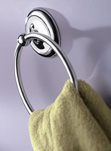 Moen 5386CH Yorkshire Bathroom Hand -Towel Ring, Chrome, Small