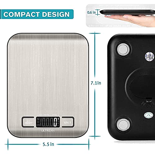 Ultrean Digital Food Scale and Ultrean 6 Quart Air Fryer (Black)
