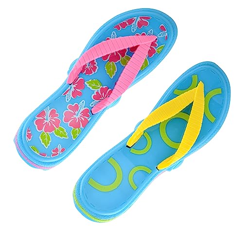 O2COOL Bocaclips - Beach Towel Clips for Beach Chairs, Patio and Pool Accessories - (Flip Flop) 2 Count