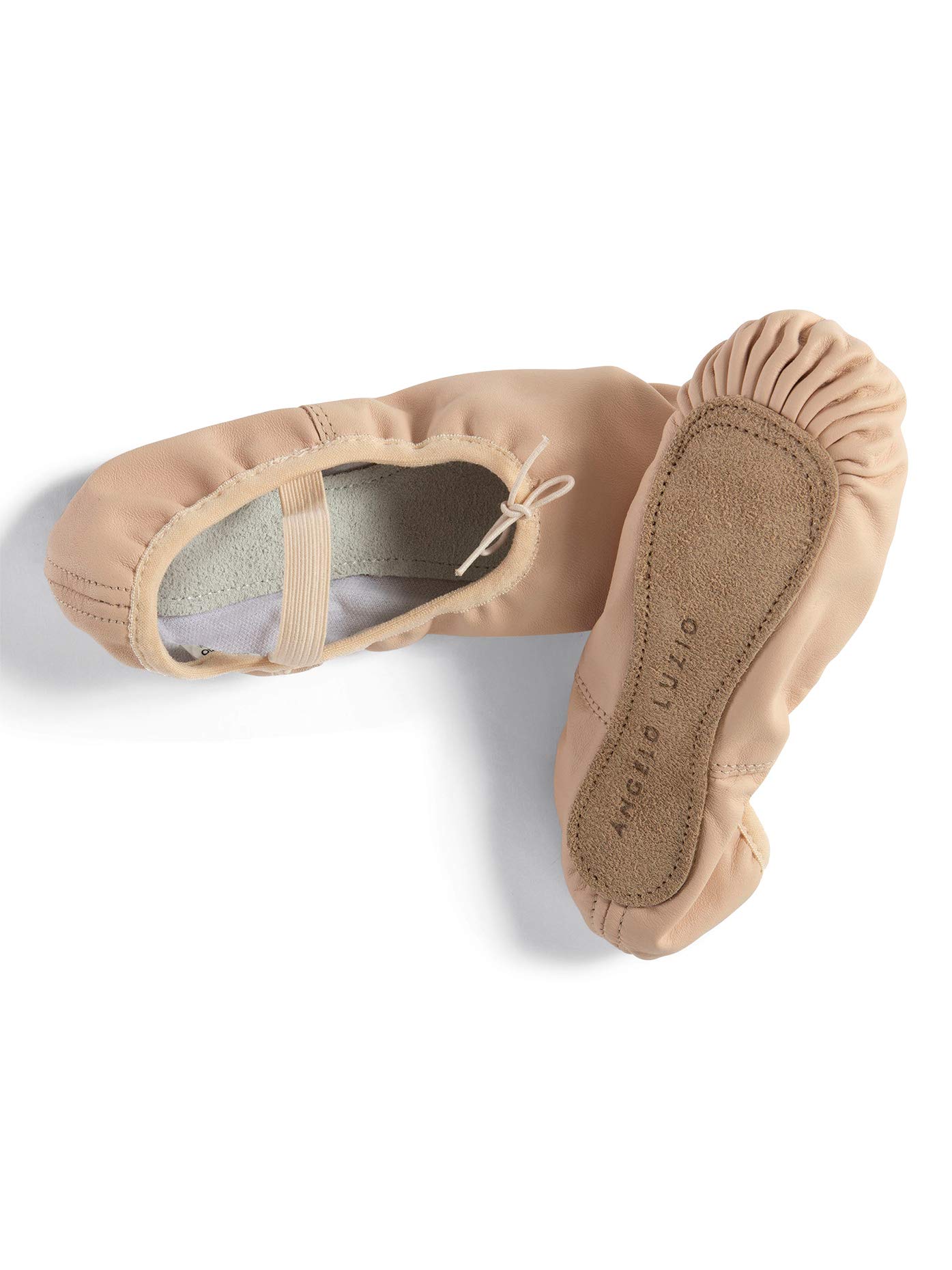Body Wrappers 201A Adults' Tiler Full Sole Leather Pleated Ballet Slipper (Theatrical Pink, 9 N US)