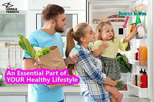 Fridge Refrigerator Freezer Deodorizer PATCH | Organic Odor Eliminator | 4 Month Supply | Foul Smell Remover | BEATS Baking Soda & Activated Bamboo Charcoal | Fragrance & Chemical Free | 2 Pack