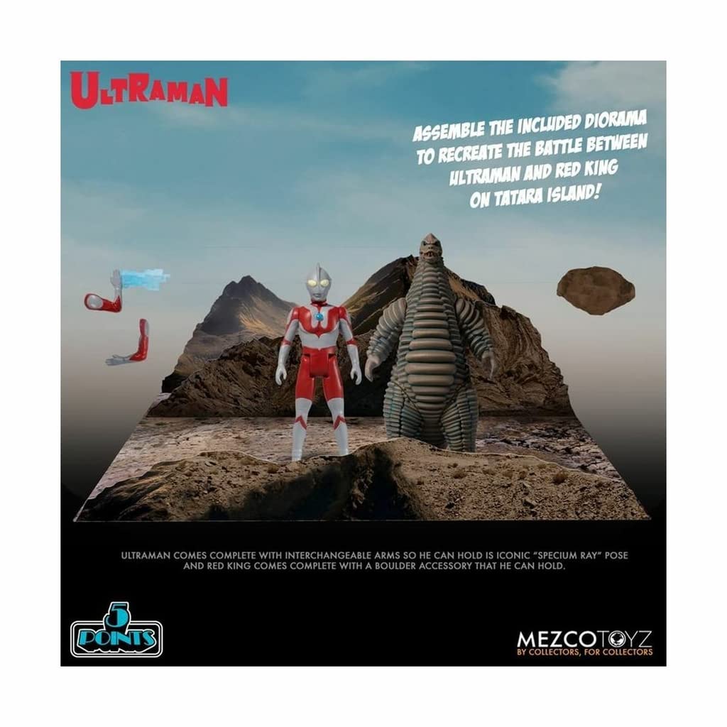 Mezco 5 Points Ultraman & Red King Deluxe Action Figure Boxed Set