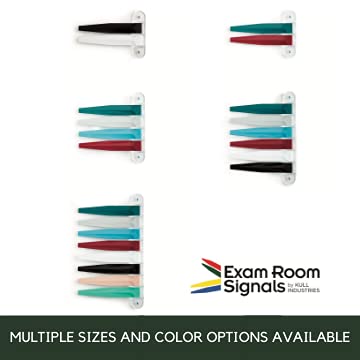 Kull Industries Exam Room Flags, Medical Door Flags for Doctor Offices, Hospitals, Clinics, Easy Identification, Durable, Reliable Room Status Sign, Designer Colors, 4 Flag System, 7-Inch