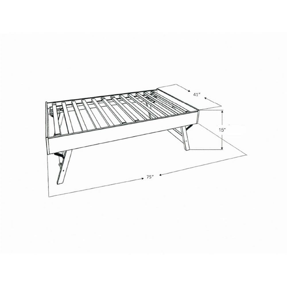 Kodiak Furniture Twin to King Size Daybed with Pop Up Trundle in Wood, in Mahogany, No Box Spring Needed, Easy Assembly, Up to Weight Capacity