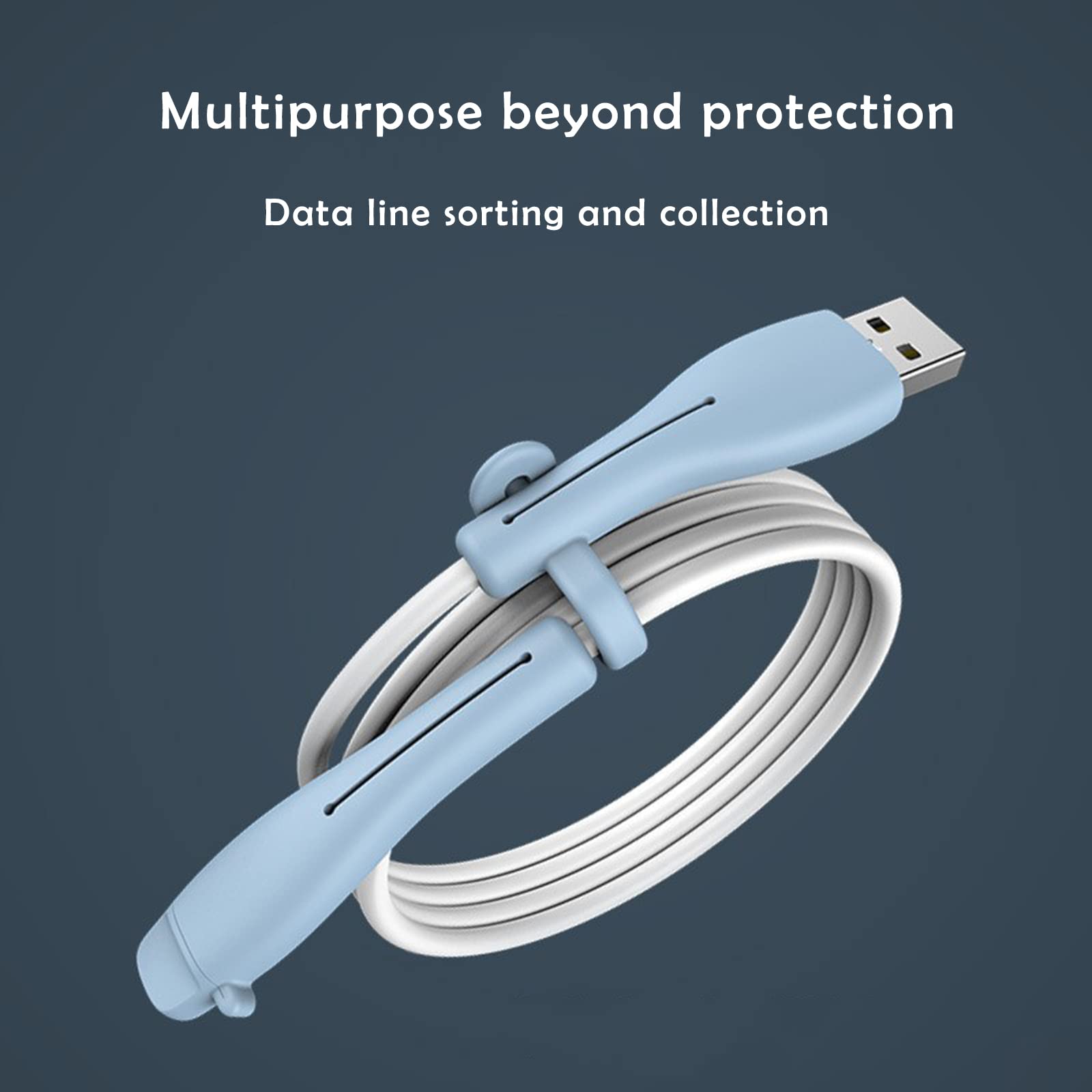 Charger Cable Cord Wire Saver Protector Silicone Sleeve for Phone iPhone iPod Charging Cable, for ATOL-USB 2 pcs