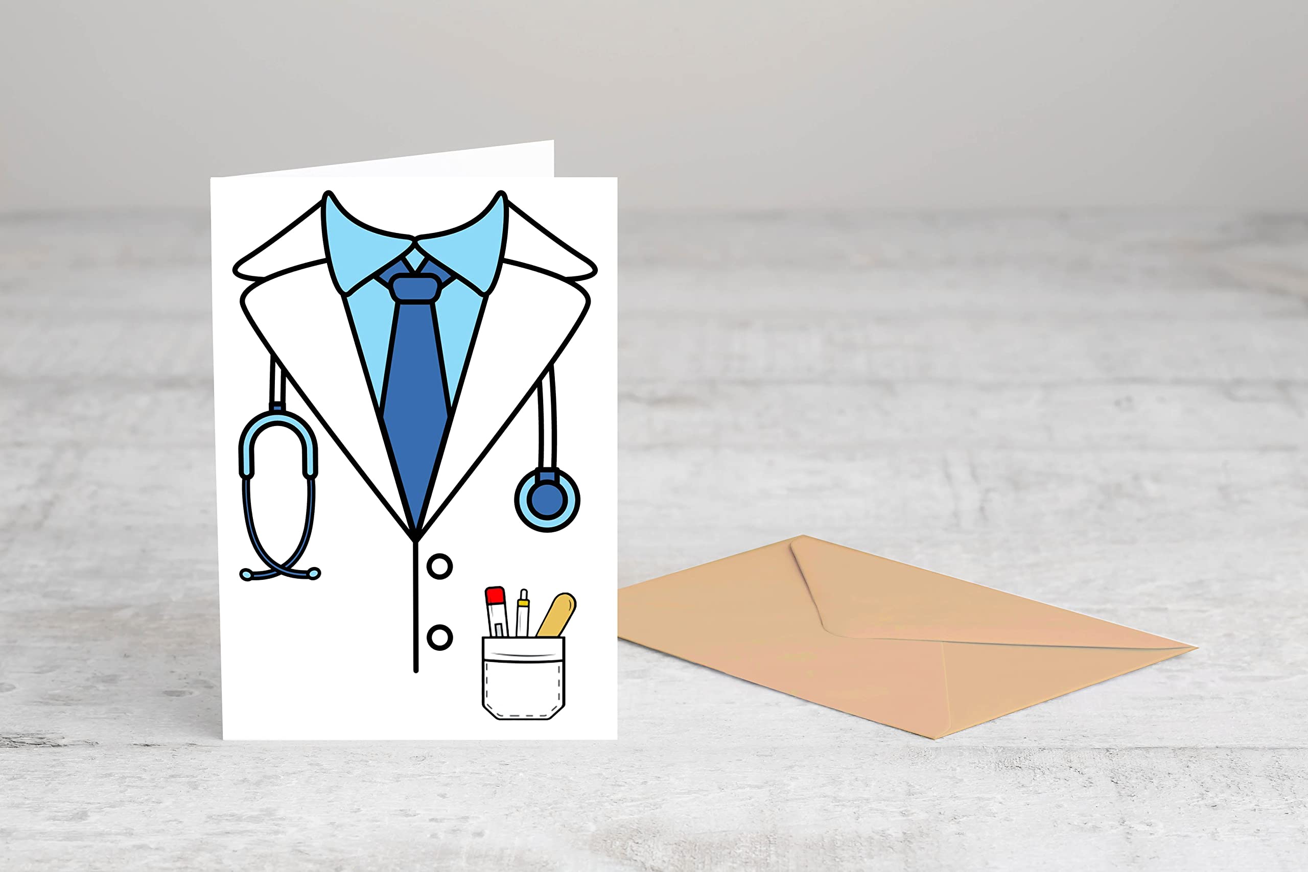 Doctor Card - Medical School Graduation Card - White Coat Ceremony - Doctor thank You - Gift for Him Her