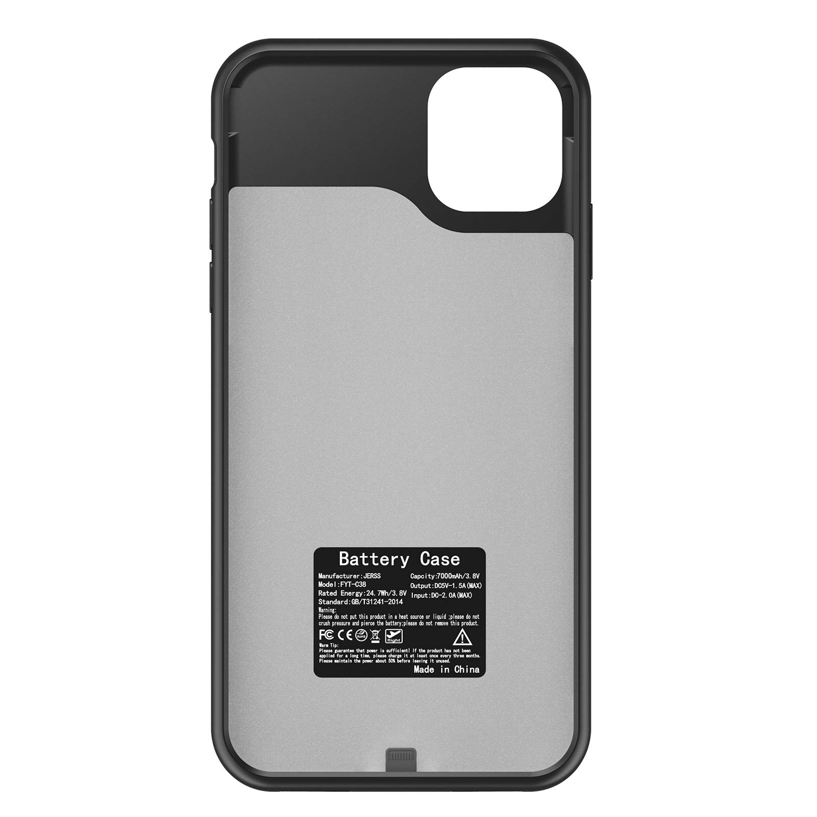 Battery Case iPhone 12 Pro Max, 8500mAh Slim Rechargeable Battery Pack Charging Case Compatible with iPhone 12 Pro Max Extended Battery Charger Case