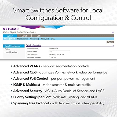 Netgear ProSAFE S3300-28X/28-Port Gigabit Stackable Smart Switch (GS728TX-100...