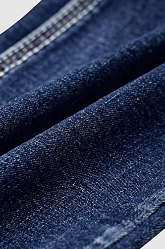 Flamingals Distressed Jeans for Women Mid Waist Ripped Flare Jeans Denim Pants 2023 Trendy Mid Blue L
