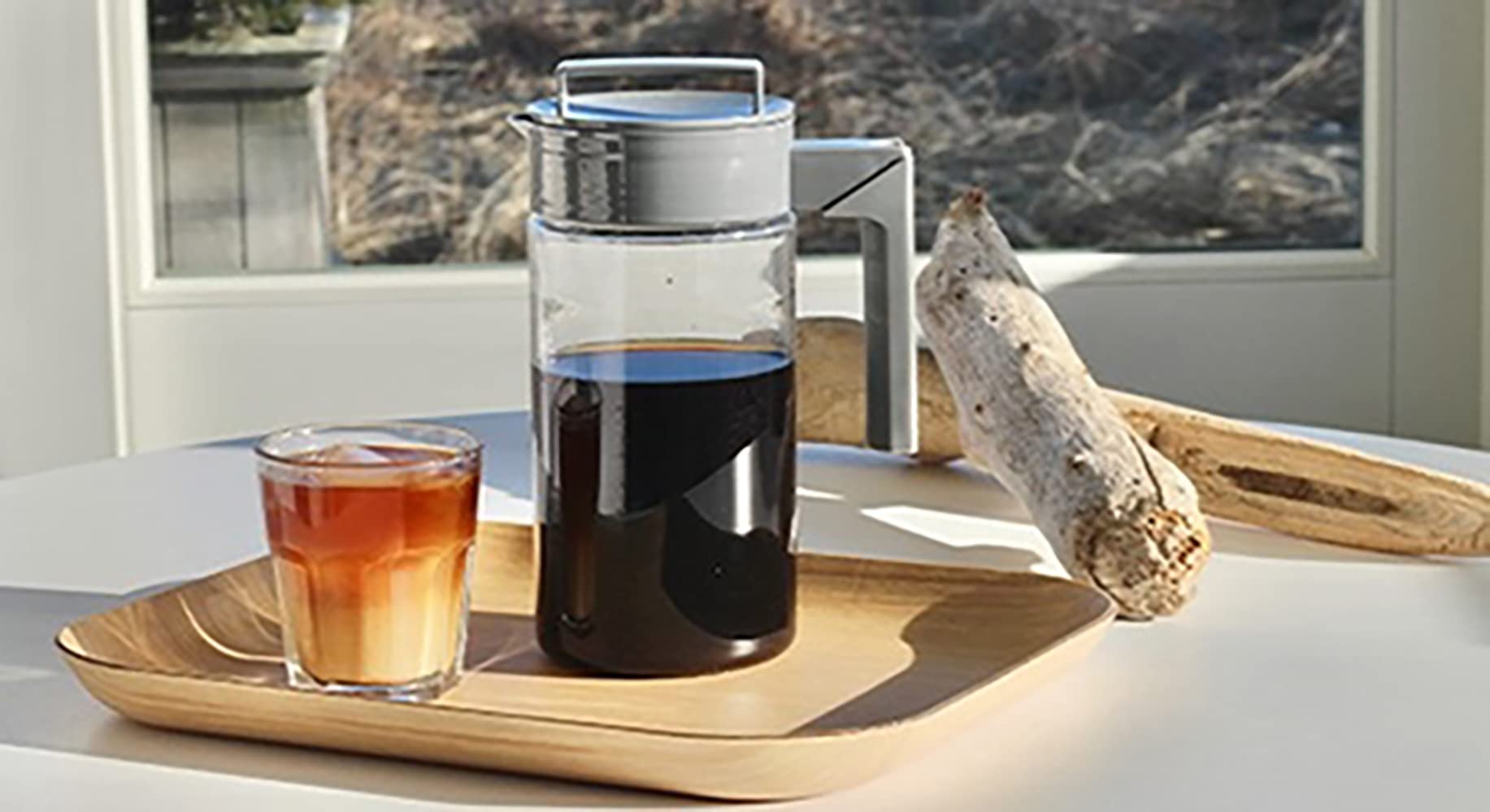 Ucraft Kitchen Cold Brew Coffee Maker – 1.5 Quart – Serve and Store Pitcher for Iced Coffee – Shatterproof – Leak Proof – Fits Most Refrigerator Doors
