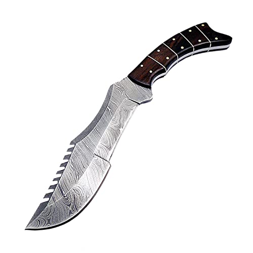 Beautiful 11" Bowie Tracker Handmade Damascus Steel Hunting Knife with Rose Wood Full Tang H-73
