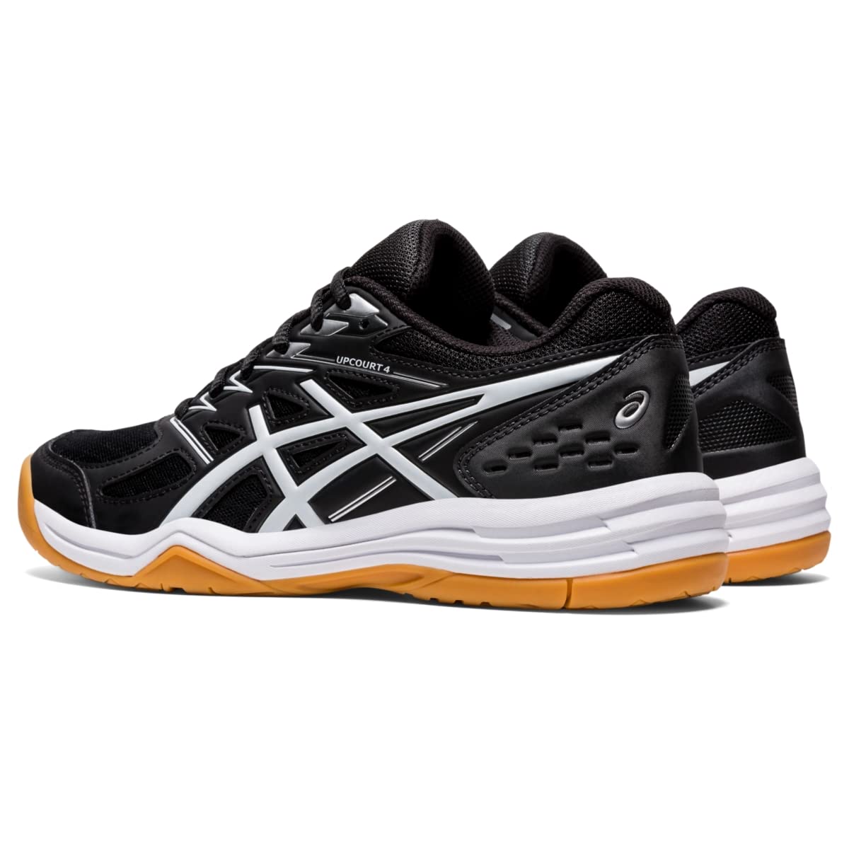 ASICS Women's Upcourt 4 Volleyball Shoes, 7, Black/White