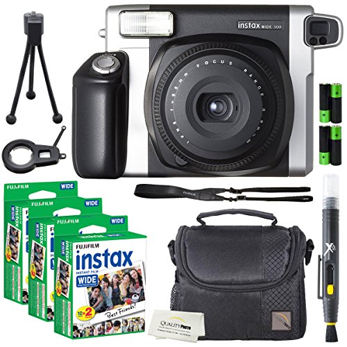 Fujifilm Instax Wide 300 Instant Film Camera + instax Wide Instant Film, 60 Sheets + Extra Accessories