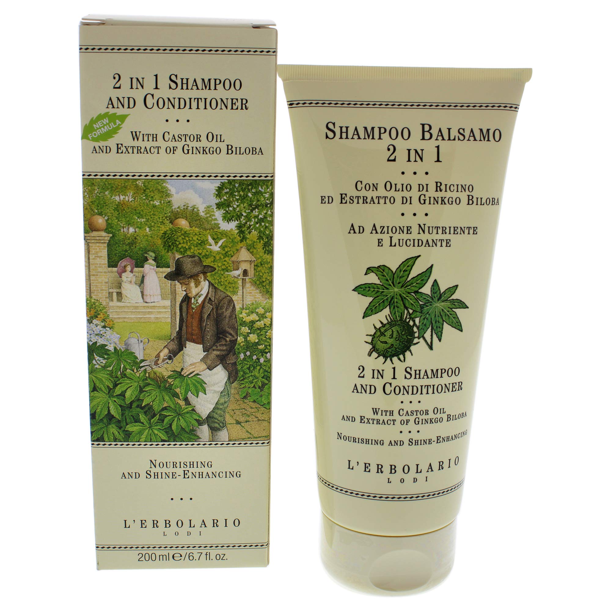 L'Erbolario 2-In-1 Shampoo And Conditioner - Offers A Gentle Cleansing Action - Ensures Conditioning And Nourishing Effect - With Naturally-Derived Ingredients - Suitable For All Hair Types - 6.7 Oz