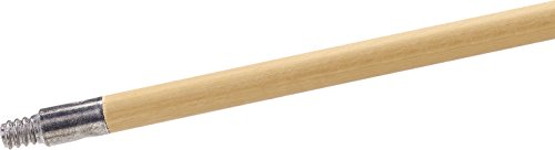 Carlisle FoodService Products 4526700 Lacquered Wood Broom Handle with Metal Threaded Tip, 60" Length, 15/16" Diameter (Pack of 12)