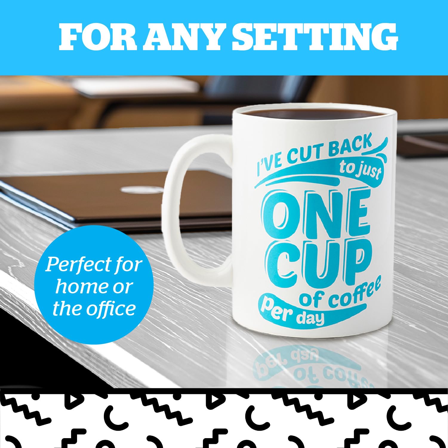 BigMouth Inc. Coffee Mug - “I've Cut Back to Just One Cup of Coffee per Day”, Giant-Sized Novelty Coffee Mug, 64 oz