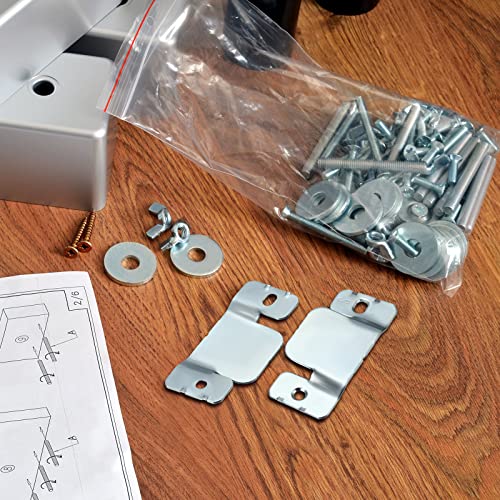 Mudder Universal Sectional Couch Bracket Sofa Interlocking Sofa Connector Bracket Couch Sectional Connectors with Screws Sectional Sofa Clips, 4 Pieces