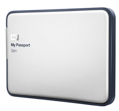 WD My Passport Slim 2TB Portable Metal External Hard Drive USB 3.0 with Auto Backup