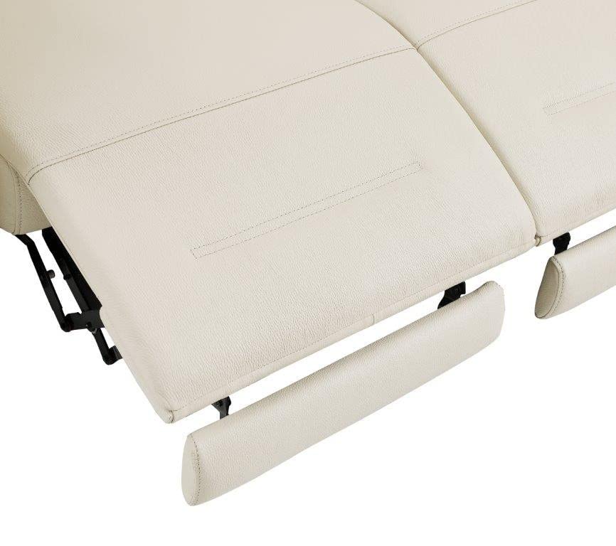 Blackjack Furniture Siena Power Reclining Sofa with USB Ports to Charge Devices, Adjustable Multi-Position Headrests, Wall Hugger Design, 82.6" W, Beige