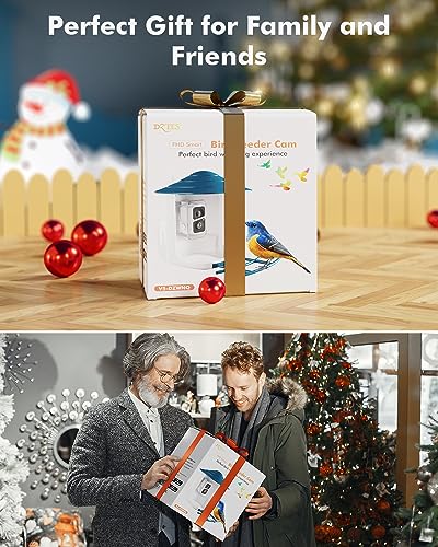 Dzees Security Camera Outdoor Wireless - Battery Powered WiFi Outdoor Camera Wireless, Smart Bird Feeder with Camera, AI Identify Bird Species, Auto Capture Bird Videos