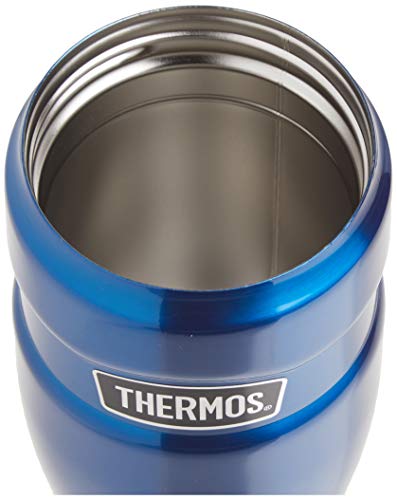 THERMOS Stainless King Vacuum-Insulated Travel Tumbler, 16 Ounce, Electric Blue