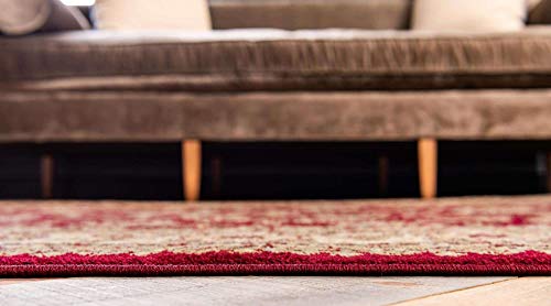 Unique Loom Voyage Collection Traditional Oriental Classic Intricate Design Area Rug (3' 3 x 5' 3 Rectangular, Red/Gold)