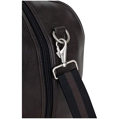 Ben Sherman 20" Travel Vegan Leather Weekender Carry-On Duffel Luggage/Gym Bag, Brown